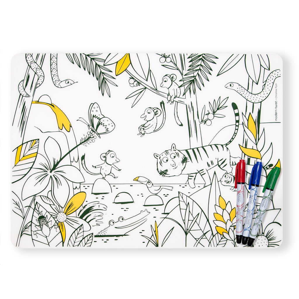 Mark-Mat Set : Jungle + 3 Markers – Modern-Twist